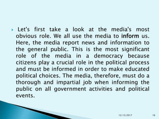 Media and politics | PPTX