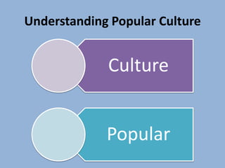 Media and popular culture | PPTX
