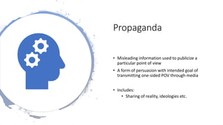 Media and propaganda | PPTX | History | Genres