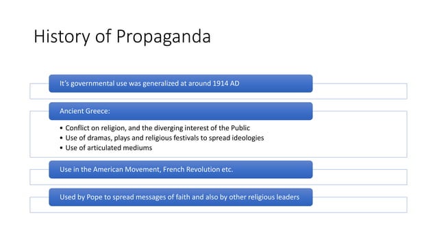 Media and propaganda | PPTX | History | Genres