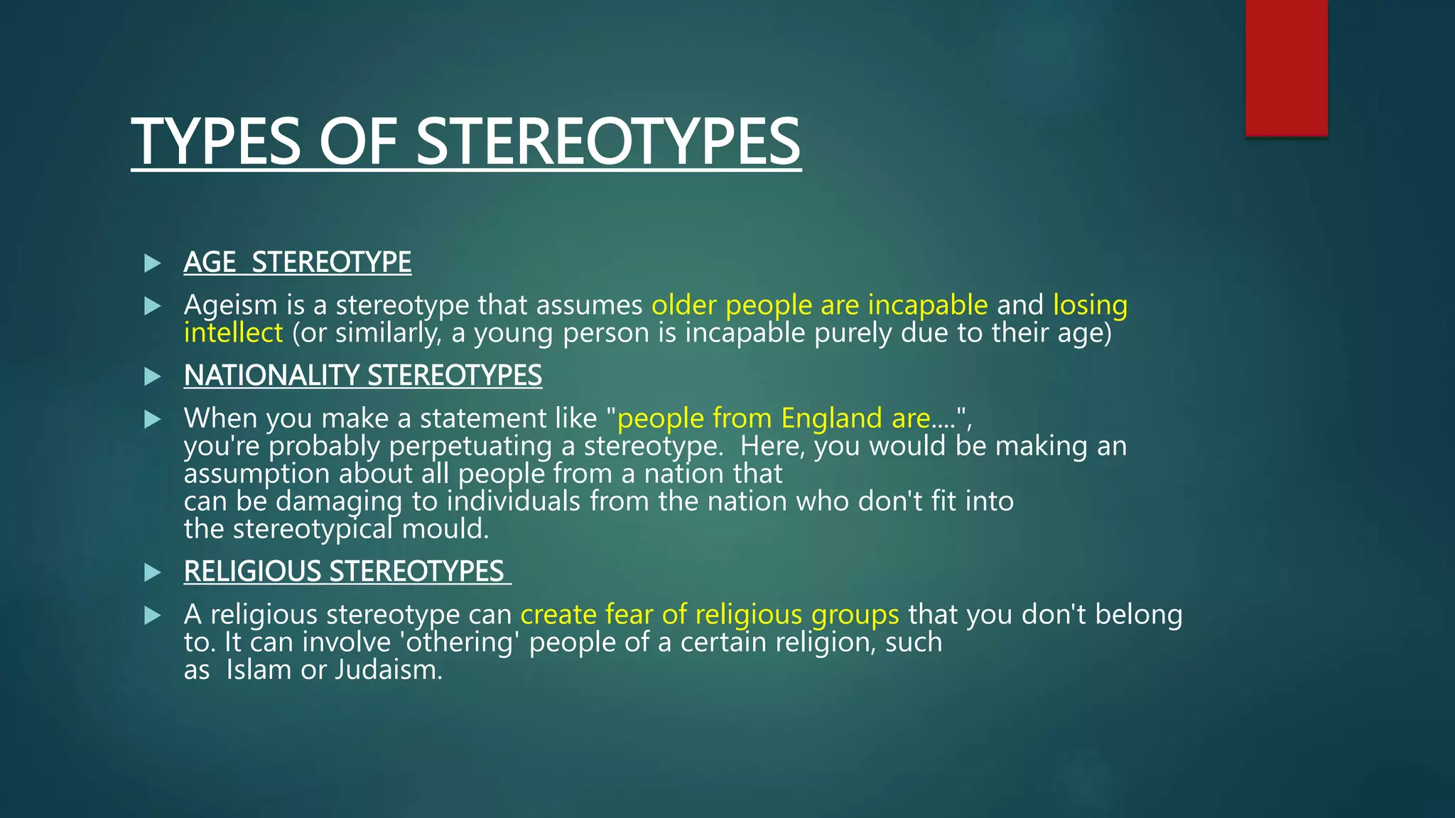 MEDIA AND STEREOTYPE.pptx | Debated Sensitive Social Issues | Sensitive ...