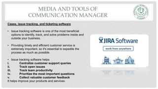 Media and Tools of Communication Manager | PPTX