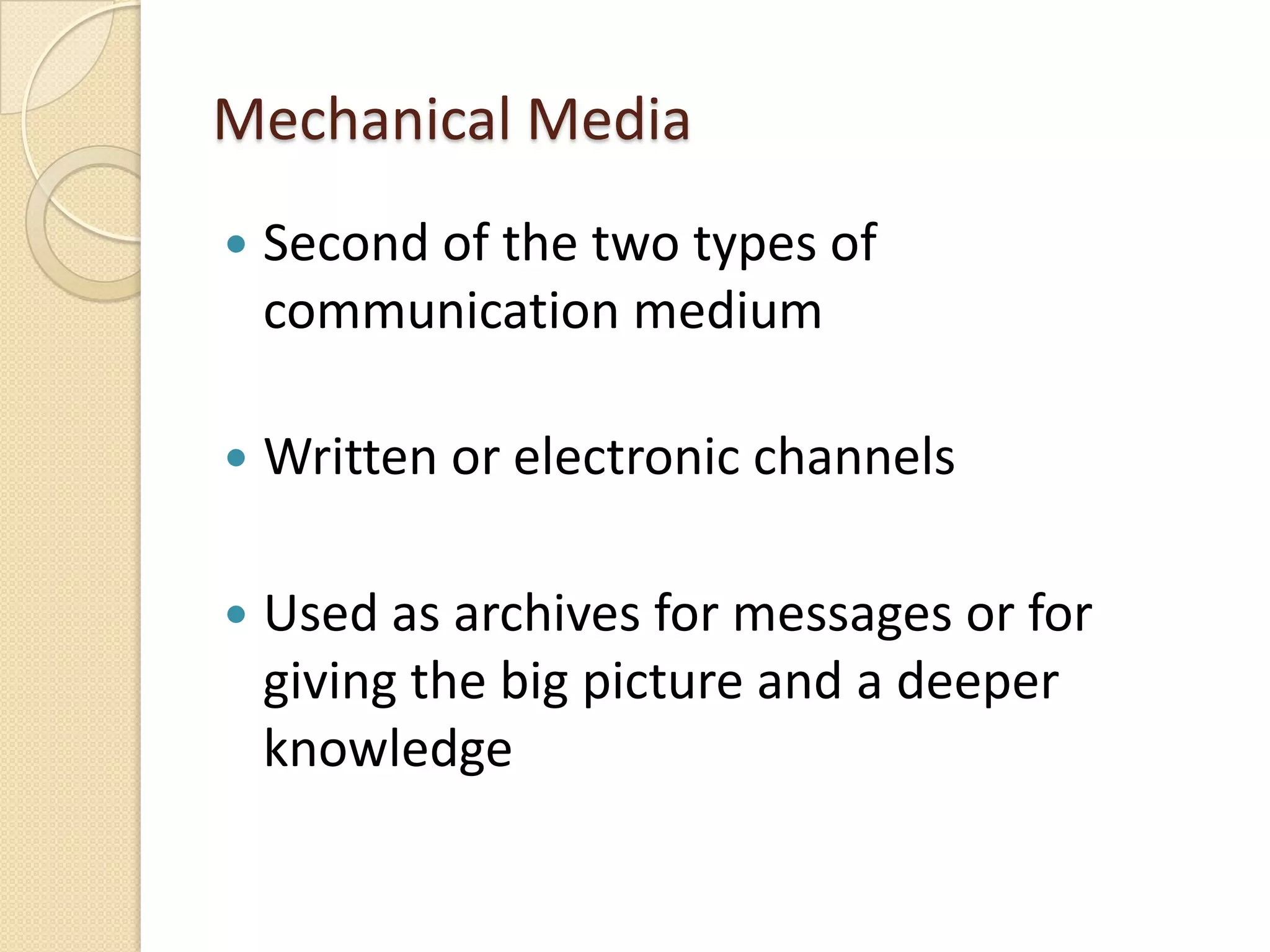 Media and types of communication | PPTX | Email | Internet