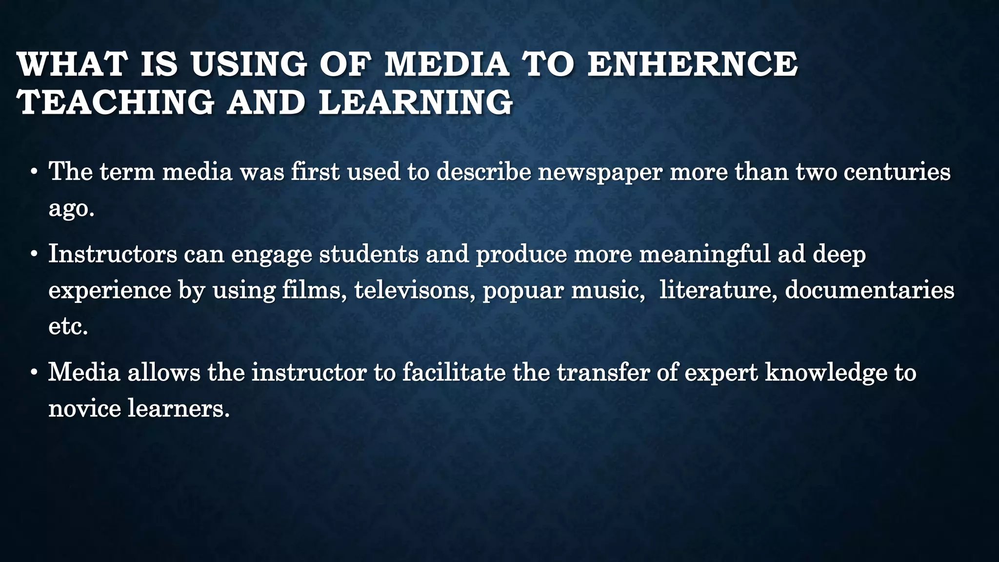 Media & its Types & Uses | PPTX