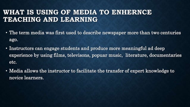 Media & its Types & Uses | PPTX