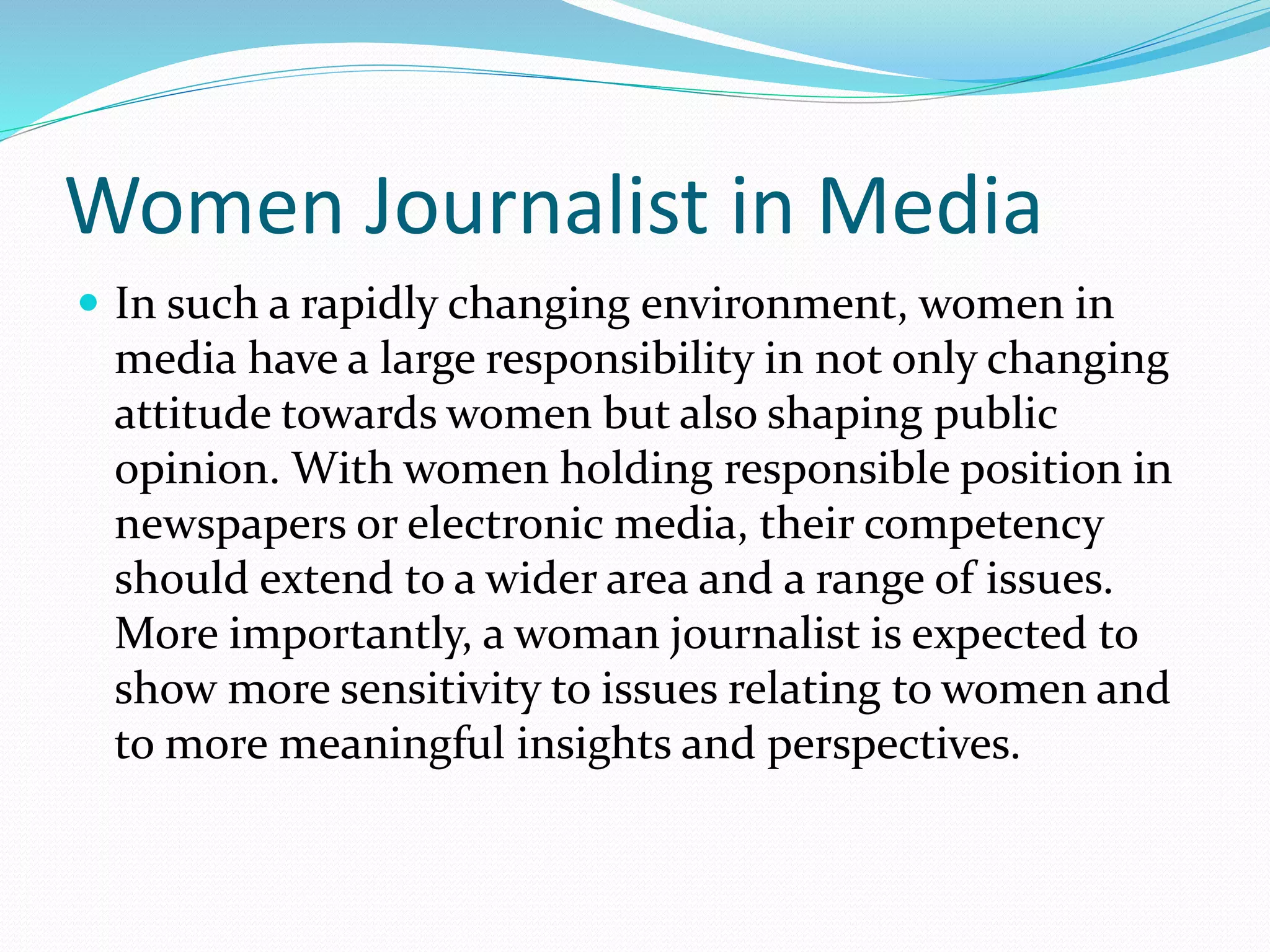 media and woman | PPTX
