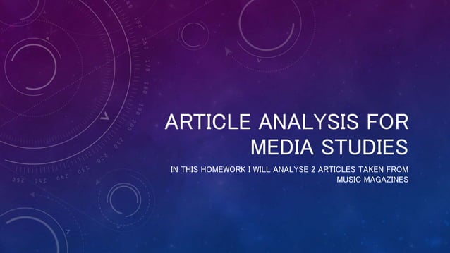 Media article analysis | PPT
