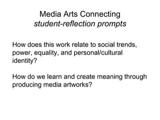 Media arts standards & education intro | PPTX