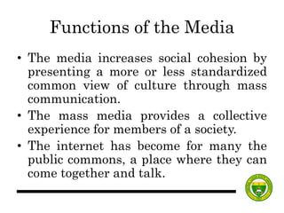 Media as a social institution | PPTX