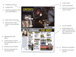 Magazine Codes and Conventions - General Music Magazines | PPTX