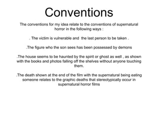 Media assignment 26 | PPTX | Horror | Genres