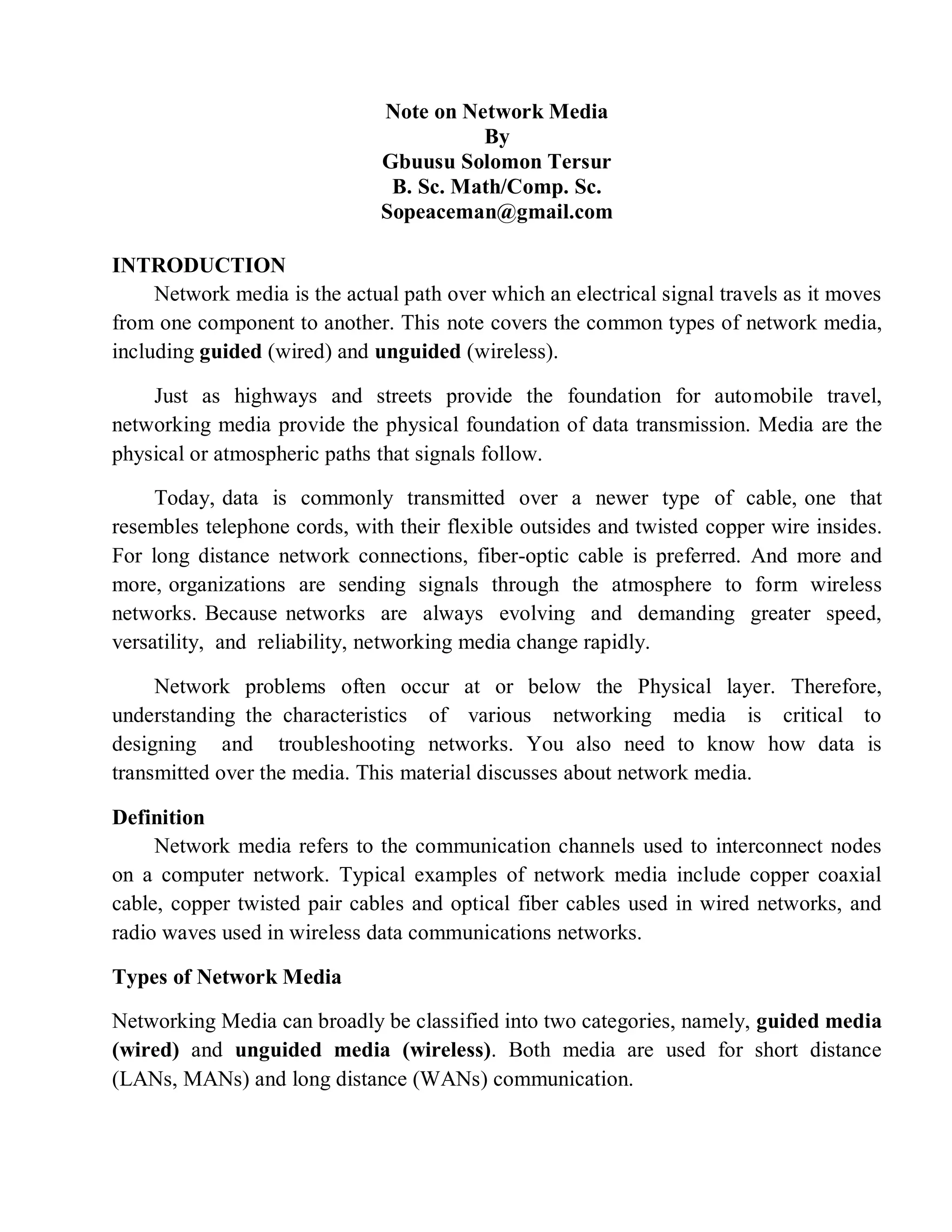 Media assignment gbuusu solomon | PDF