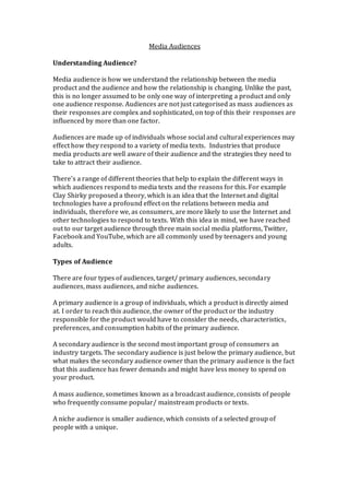 Media audiences | DOCX