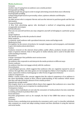Media audiences | DOCX