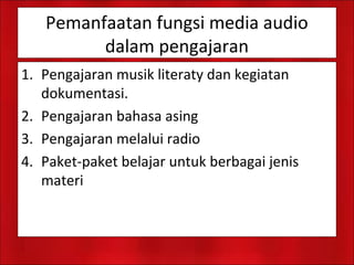 Media audio dan media visual | PPT