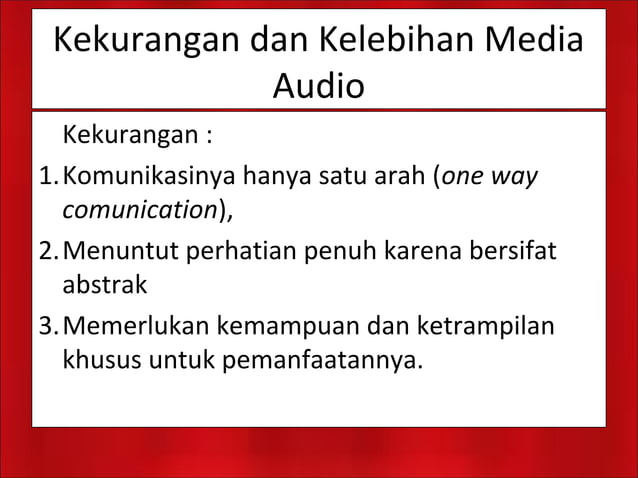Media audio dan media visual | PPT