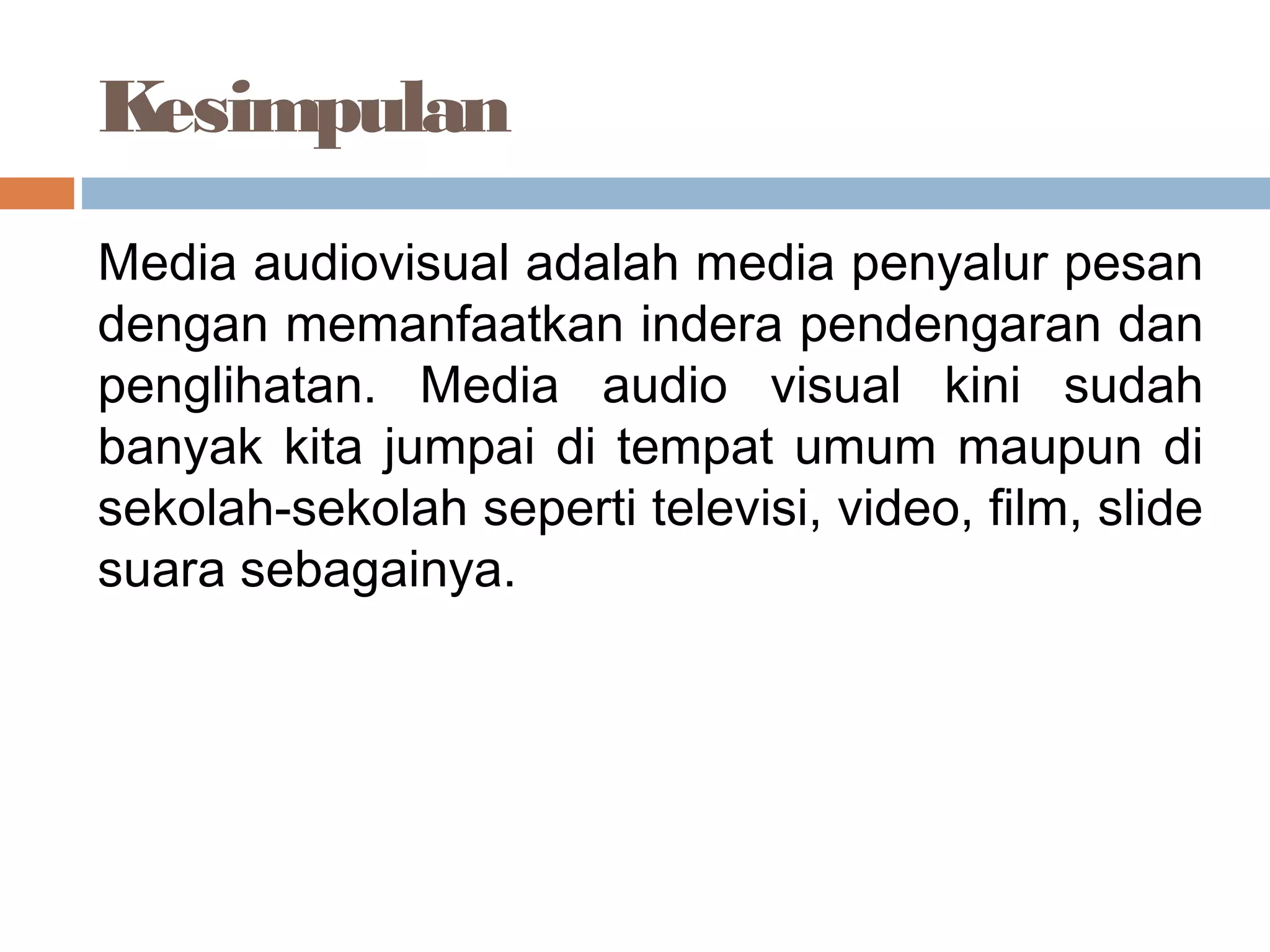 Media audio visual | PPT