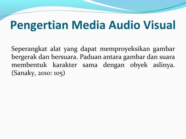 Media audio visual | PPT