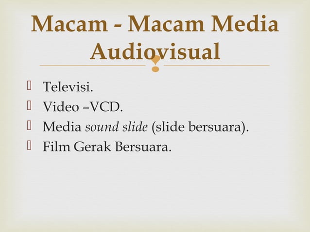 Media audio visual | PPT
