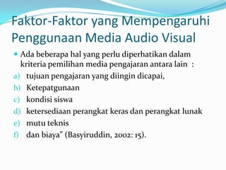 Media audio visual dan animasi | PPT