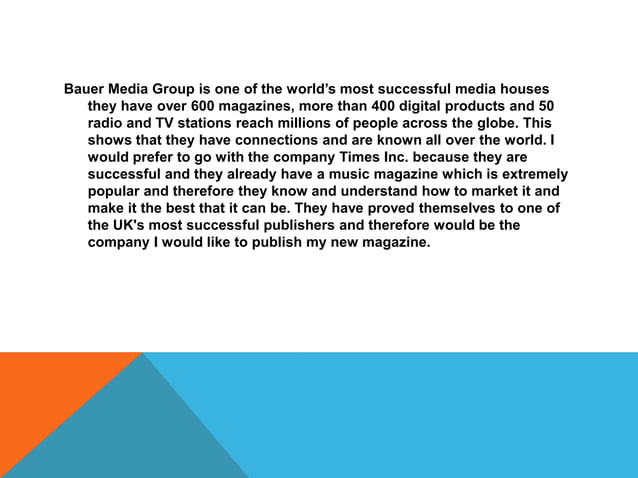 Media bauer | PPTX | Media Industry | Industries