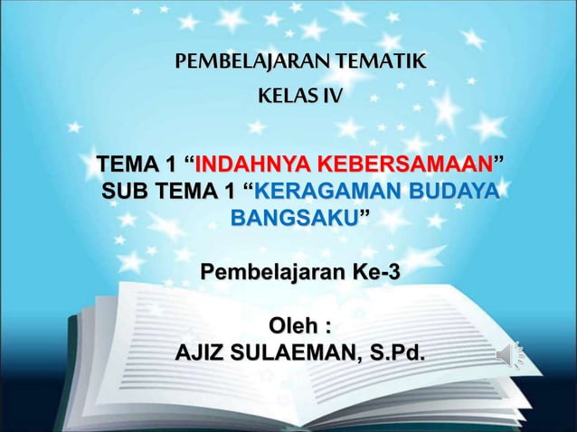 Pembelajaran Tematik Kelas 4 SD Tema 1 | PPT