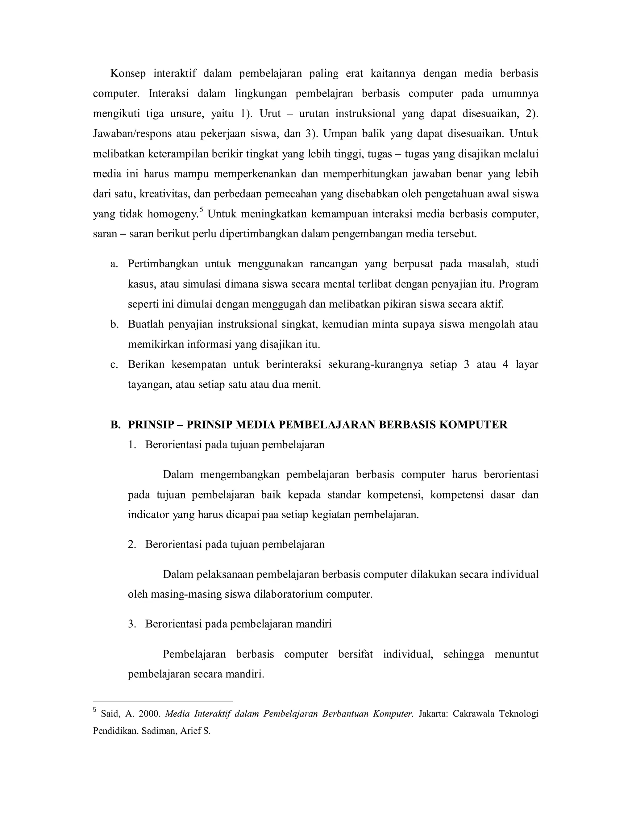 Media berbasis komputer | PDF