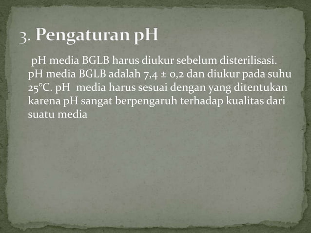 Media BGLB - LB _ Telurit Agar | PPTX