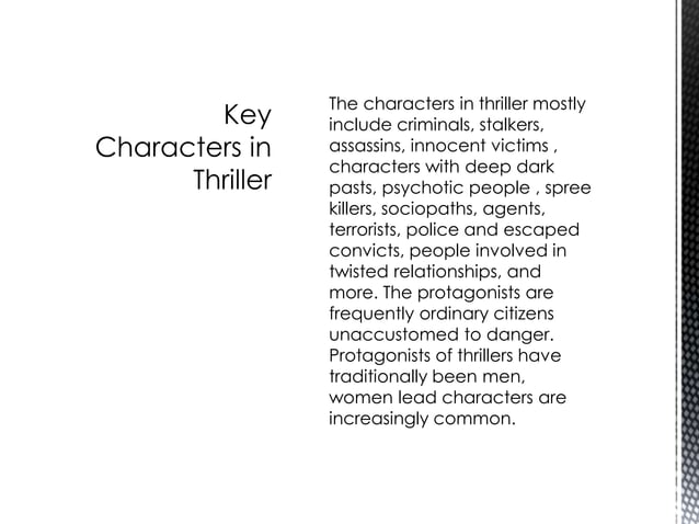 Thriller Genres | PPTX