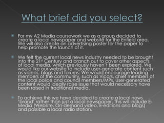 Media brief | PPT