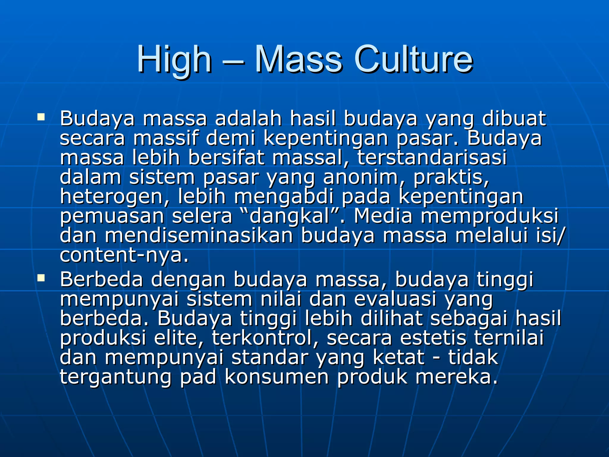 media dan budaya populer | PPT