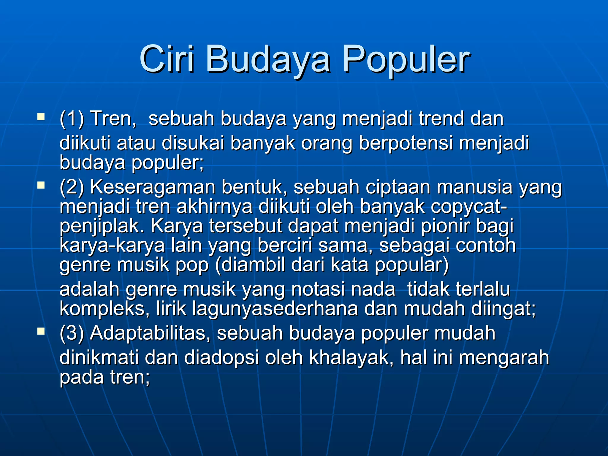 media dan budaya populer | PPT