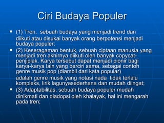media dan budaya populer | PPT