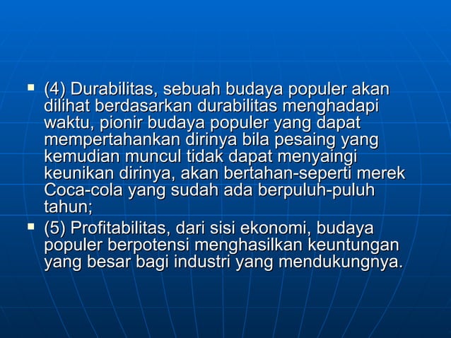 media dan budaya populer | PPT