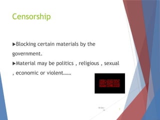 Media censorship | PPTX