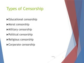 Media censorship | PPTX