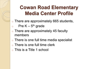 Media Center Facility Plan | PPTX