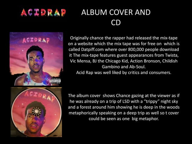 Media chance the rapper acid rap | PPTX