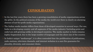 Media conglomerate type of ownership pattern | PPTX