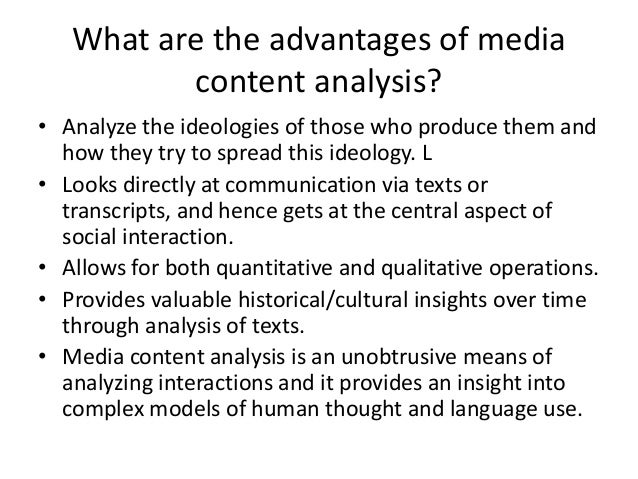 Media Content Analysis And Reporting Media Content Analysis And Reporting