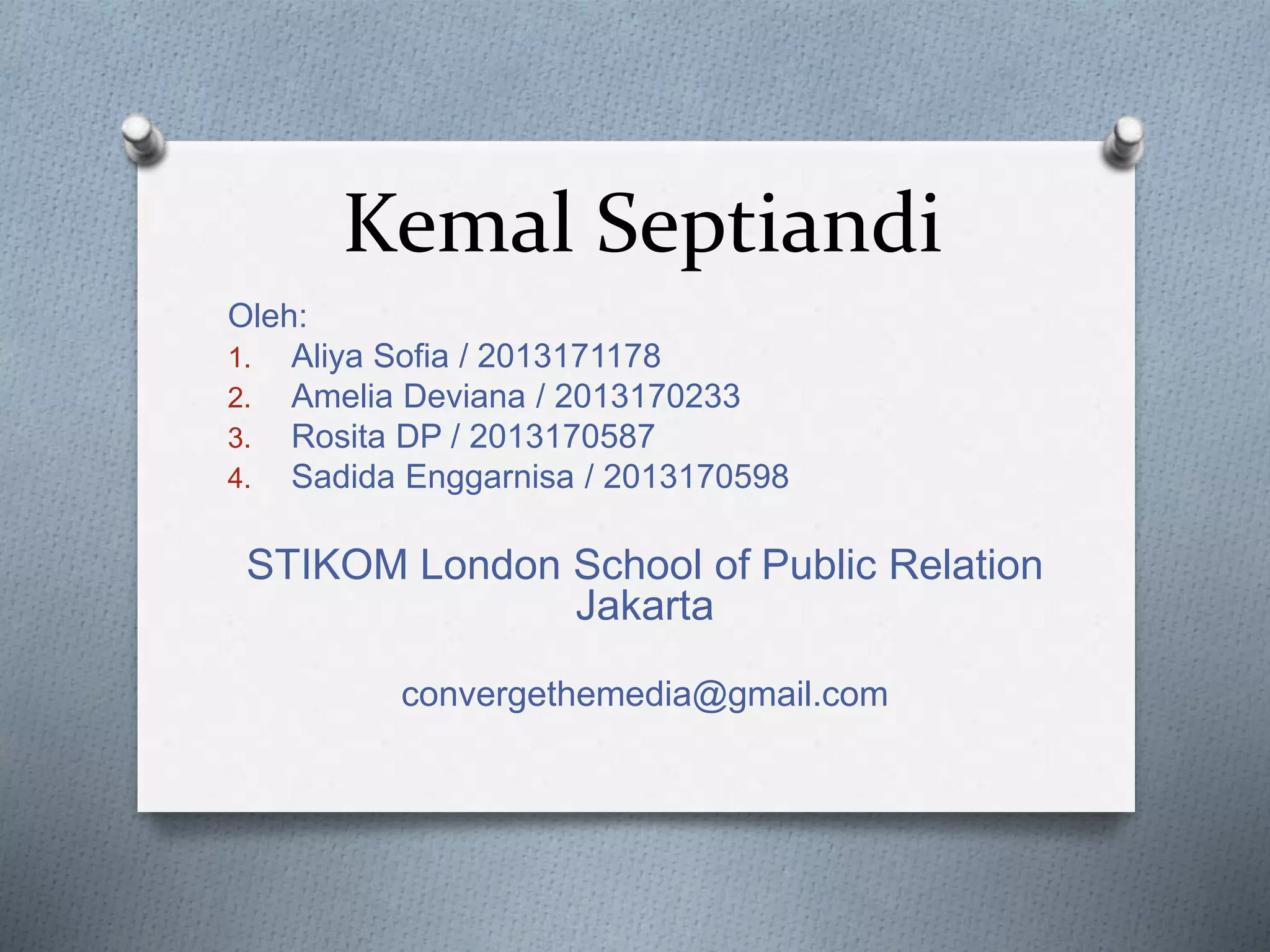 Kemal Septiandi Menghina Bandung & Ridwan Kamil | PPTX