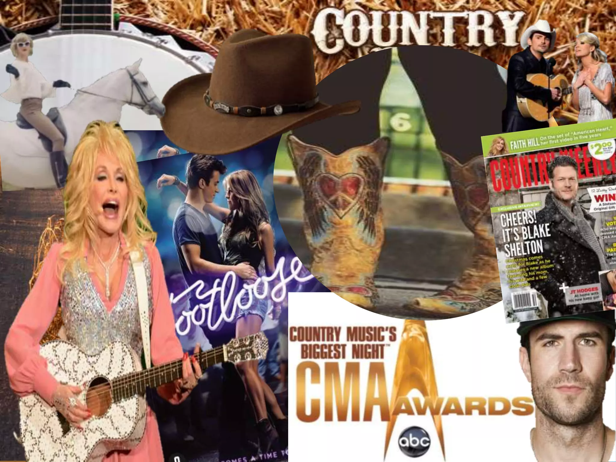 Media Country Music Mood Board | PPT