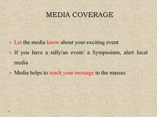 Media coverage of event management | PPTX