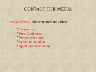 Media coverage of event management | PPTX