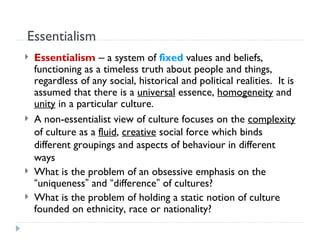 Media, culture and identity | PPT