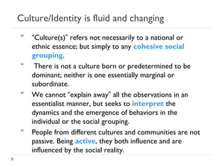 Media, culture and identity | PPT