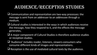 Media culture, audience reception & cultural studies | PPT