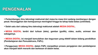 PENGGUNAAN MEDIA AUDIO, VIDEO DAN ANIMASI DALAM PDPC | PPTX