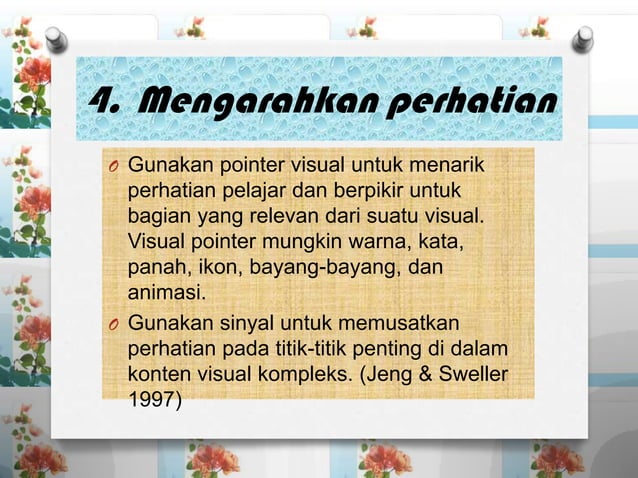 Media dan Teknologi Pembelajaran (Visual Principles) | PPT