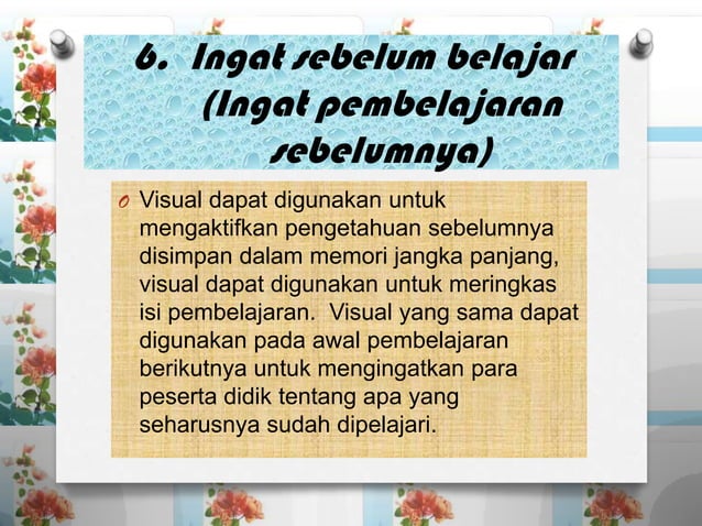 Media dan Teknologi Pembelajaran (Visual Principles) | PPT